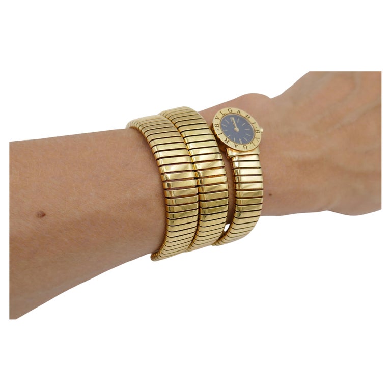 Bulgari Tubogas Gold Wrap Watch For Sale at 1stDibs