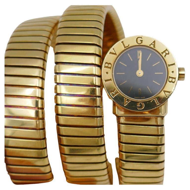 Bulgari Tubogas Gold Wrap Watch For Sale at 1stDibs