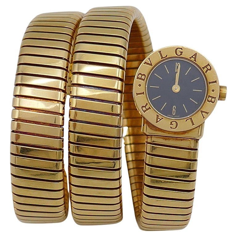 Bulgari Tubogas Gold Wrap Watch For Sale at 1stDibs