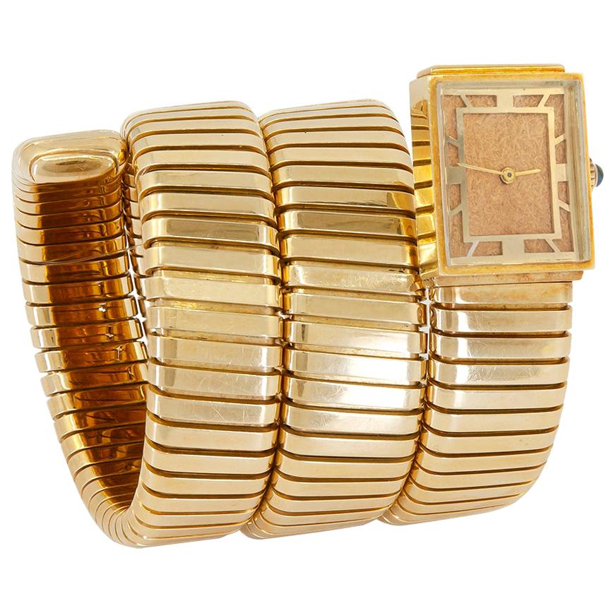 BULGARI TUBOGAS Yellow Gold Snake Wrap-Around Watch at 1stDibs | snake ...