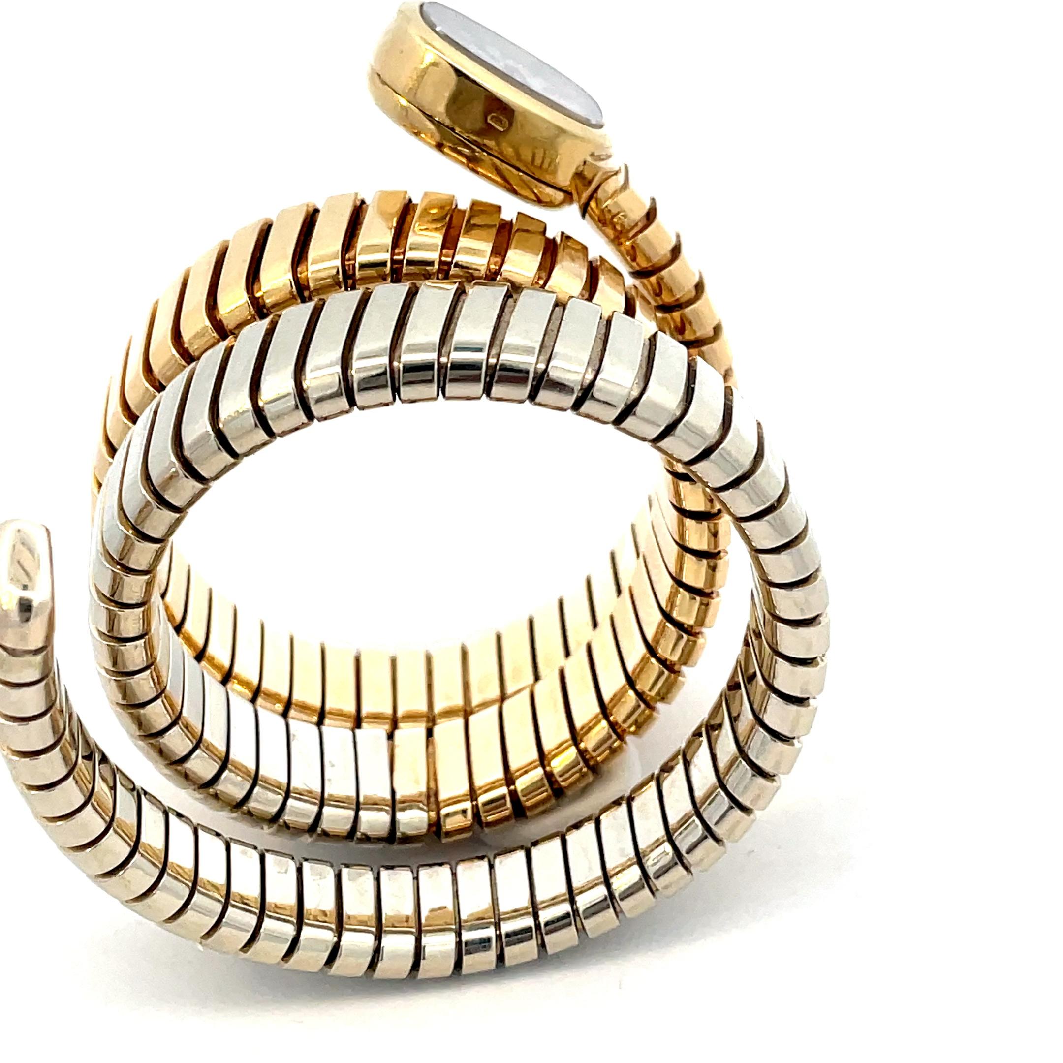 Bulgari Vintage Serpenti Tubogas Watch Rare rectangular case For Sale ...