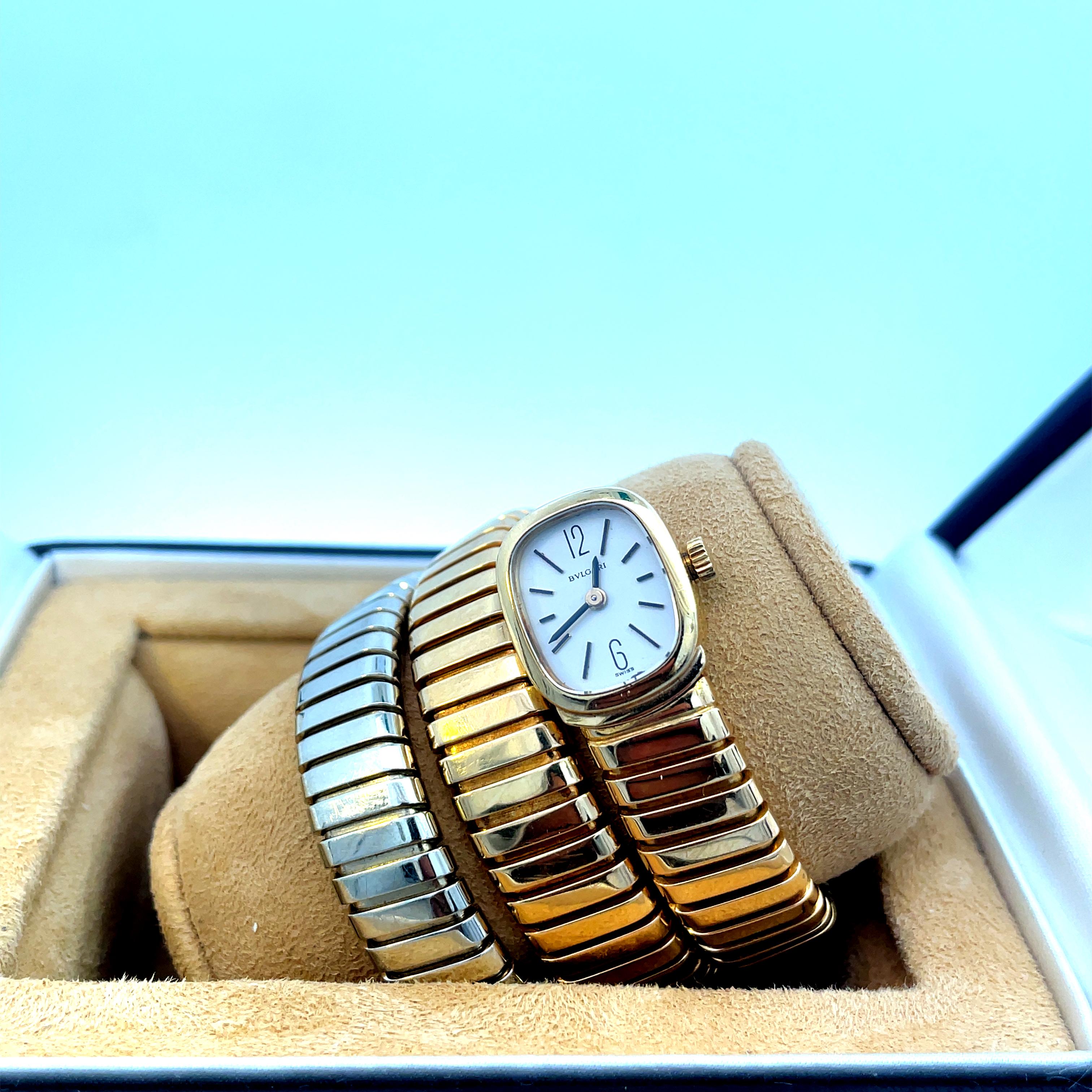 Bulgari Vintage Serpenti Tubogas Watch Rare rectangular case For Sale ...