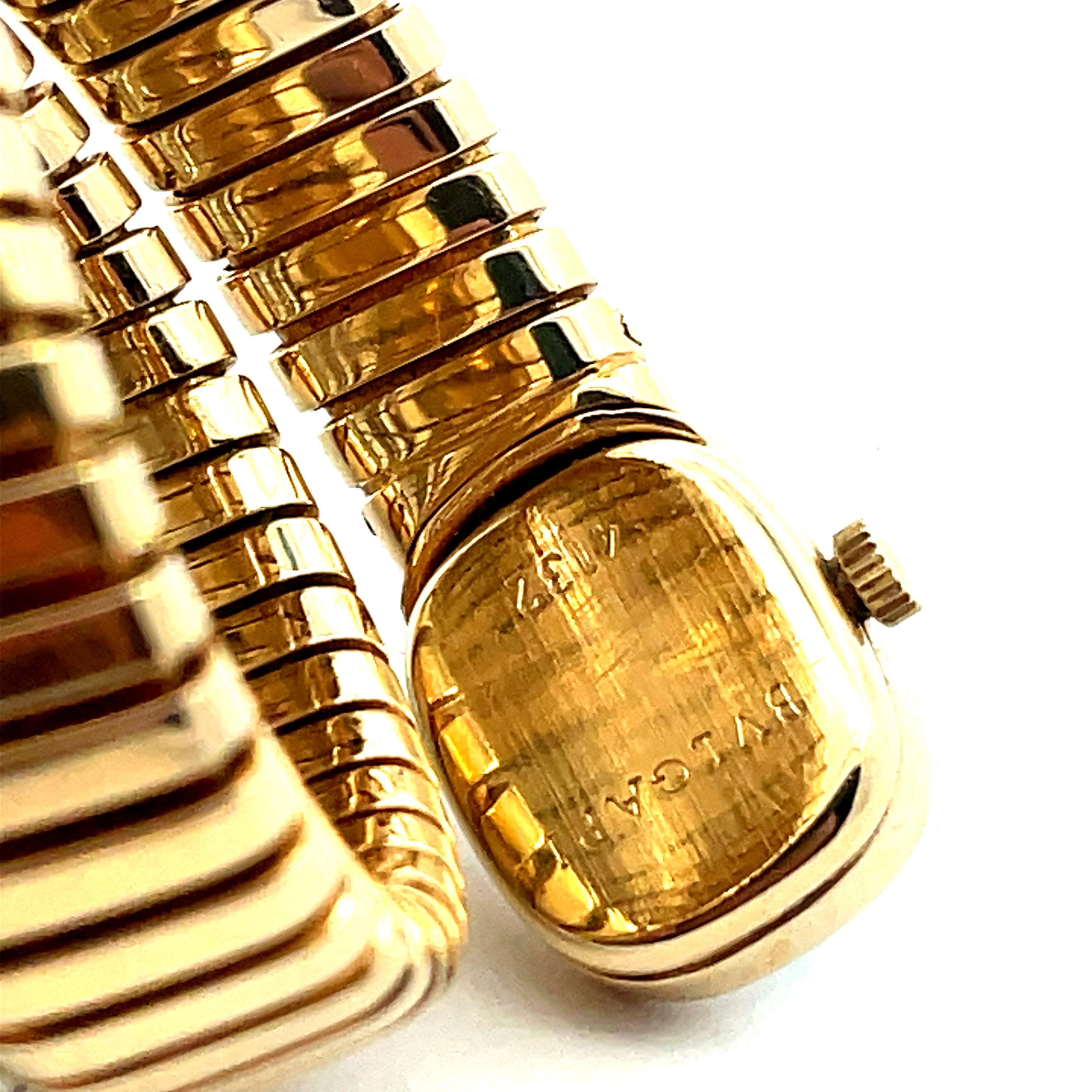 Bulgari Vintage Serpenti Tubogas Watch Rare rectangular case For Sale ...