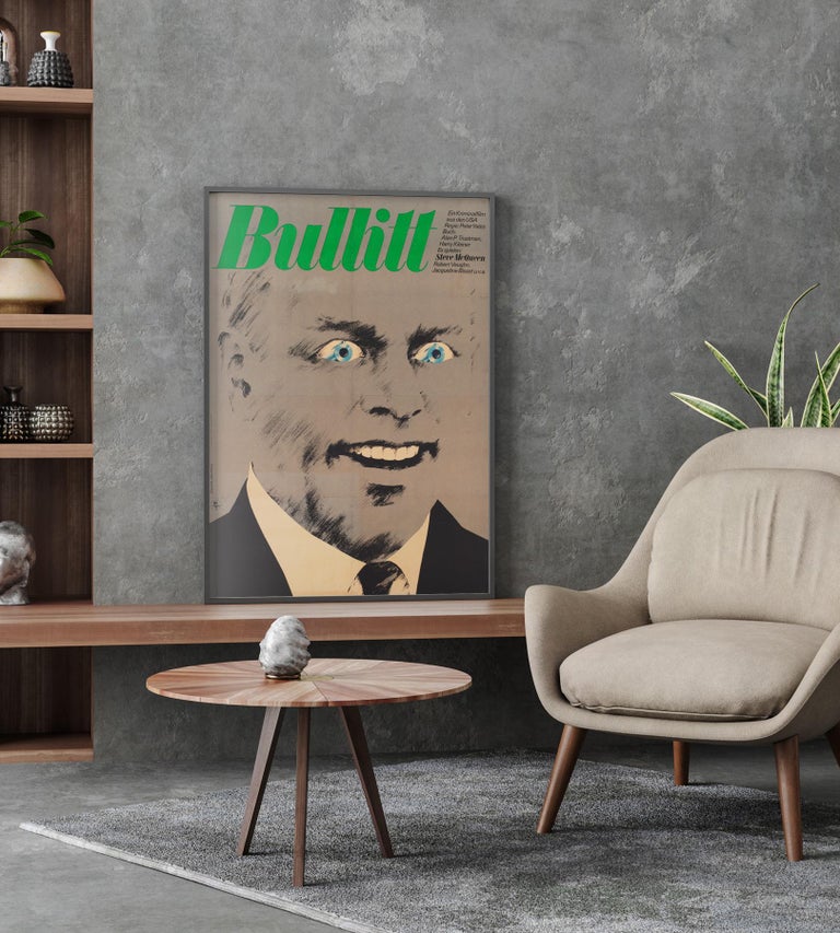 Bullitt 1977 East German Film Movie Poster, Segner, Linen Backed For ...