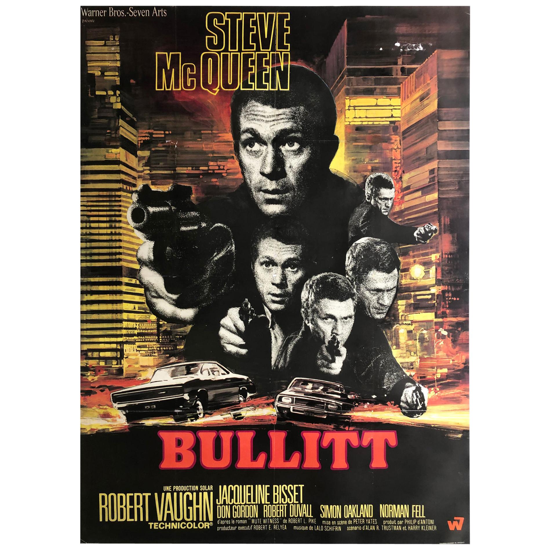 Original Steve McQueen 'Bullitt' poster, 1968 at 1stdibs