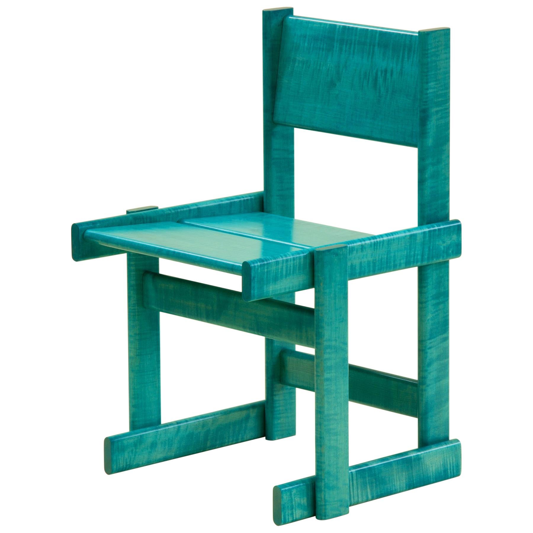 Hand-Sculpted Squiggle Dining or Side Chair in Walnut and Bouclé ...