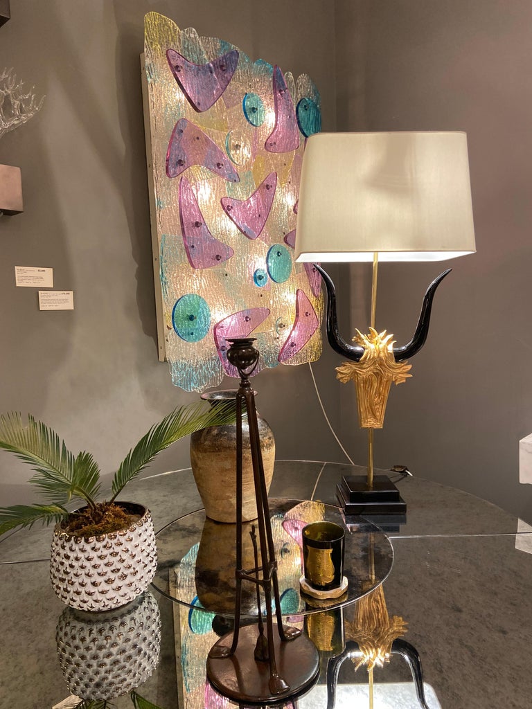 Bull's Head Table Lamp, France, 1970s For Sale at 1stDibs