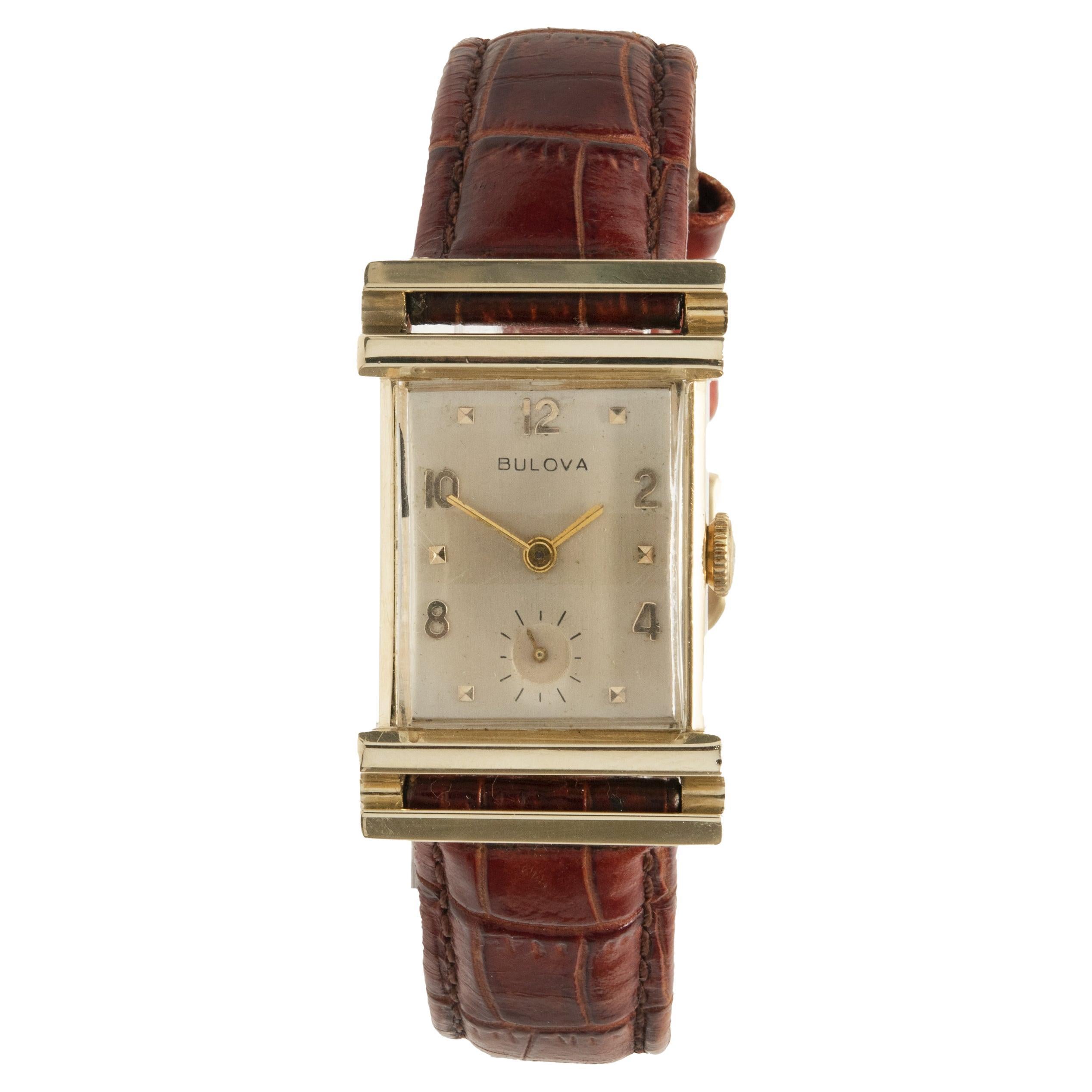 1940s Vintage Gold Bulova Tank Watch at 1stDibs | bulova tank watch ...