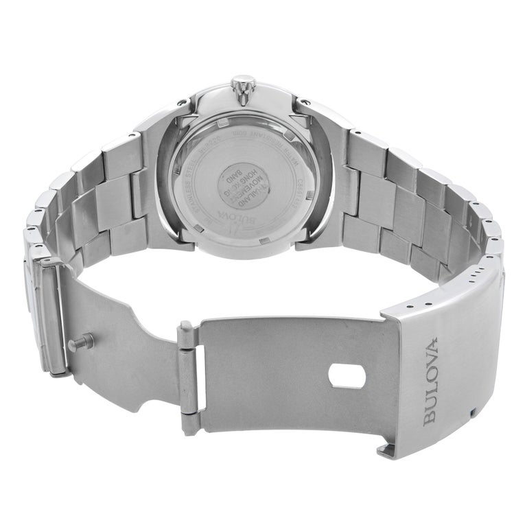 Bulova Classic Stainless Steel Blue Dial Quartz Mens Watch 96B220 For ...