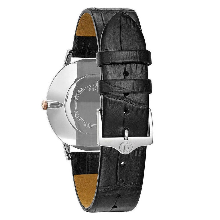 Bulova Classic Ultra-Slim Steel Gray Dial Quartz Mens Watch 98A167 For Sale at 1stDibs