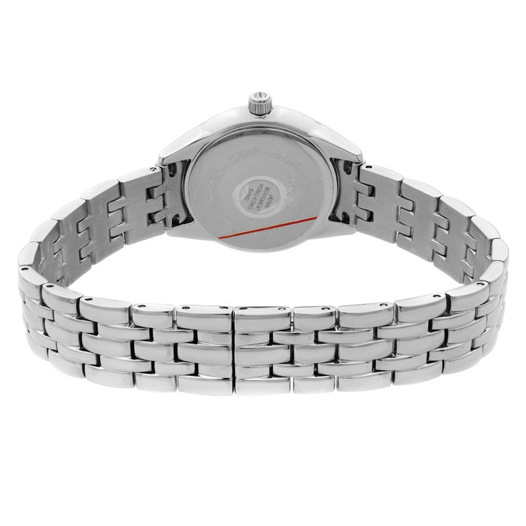Bulova Crystal Collection Stainless Steel Silver Dial Quartz Ladies ...