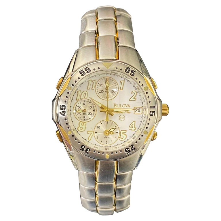 Bulova Marine Star Steel Chronograph Silver Dial Mens Quartz Watch ...