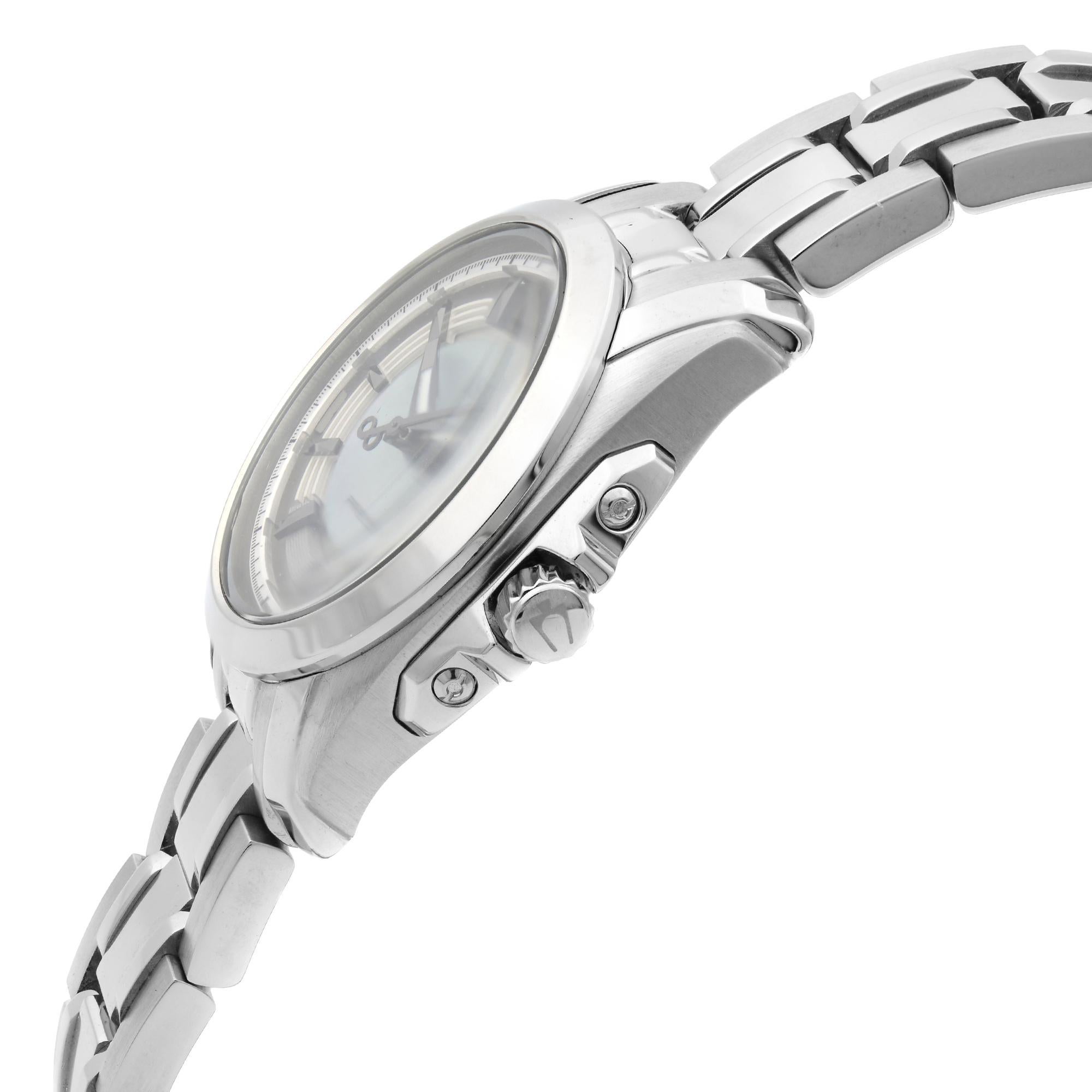 Bulova Precisionist Stainless Steel MOP Dial Date Quartz Ladies Watch 96M108 at 1stDibs | bulova ...
