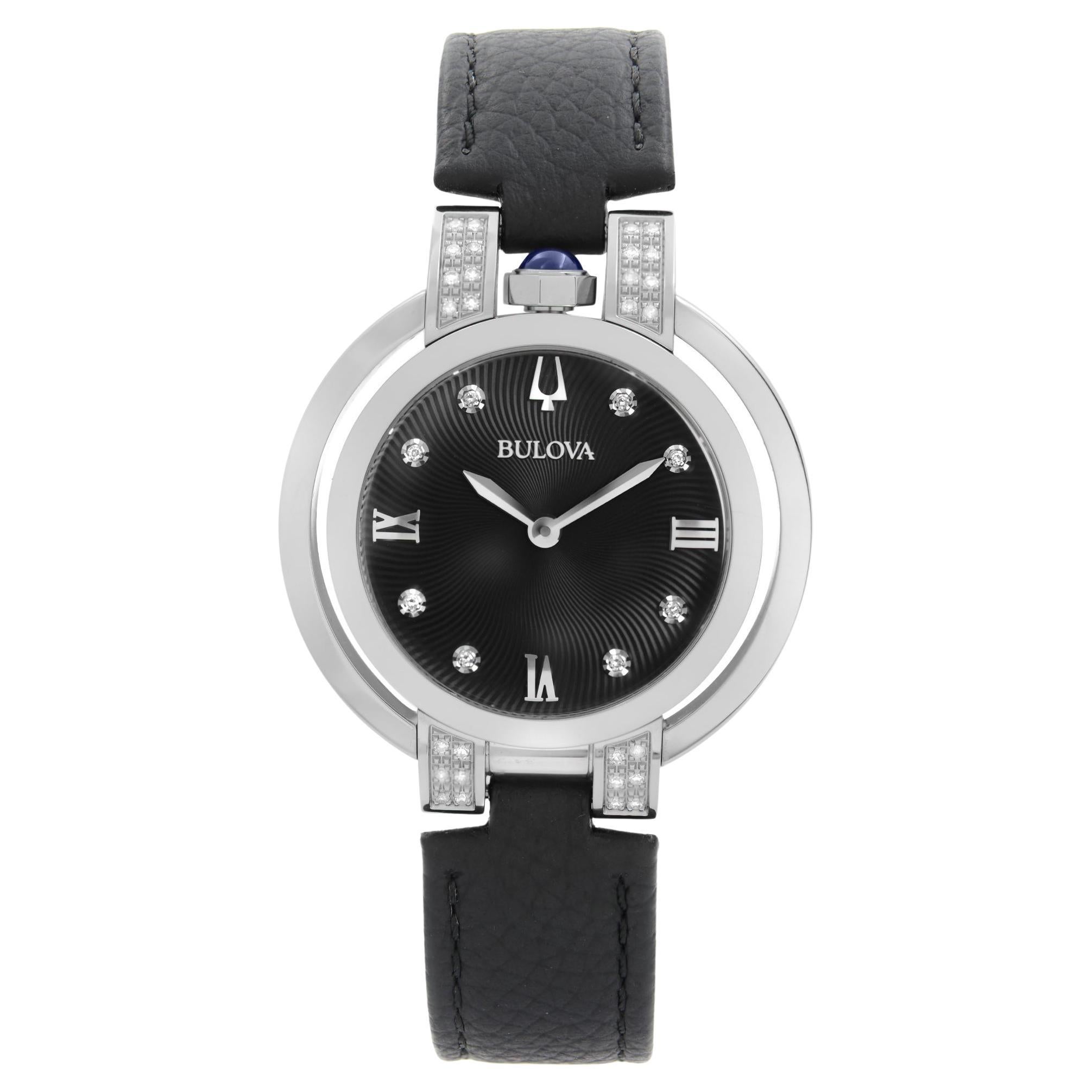 Bulova Ladies Diamond Watch 14 Karat .40 Carat Natural Diamonds at ...