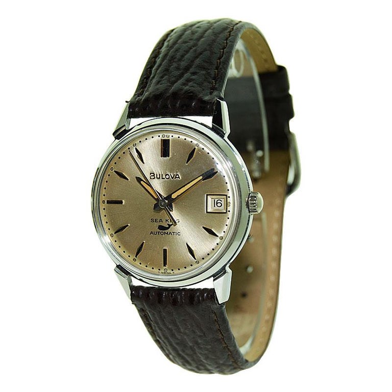 Bulova Stainless Steel Sea King Automatic Watch, circa 1960's at ...