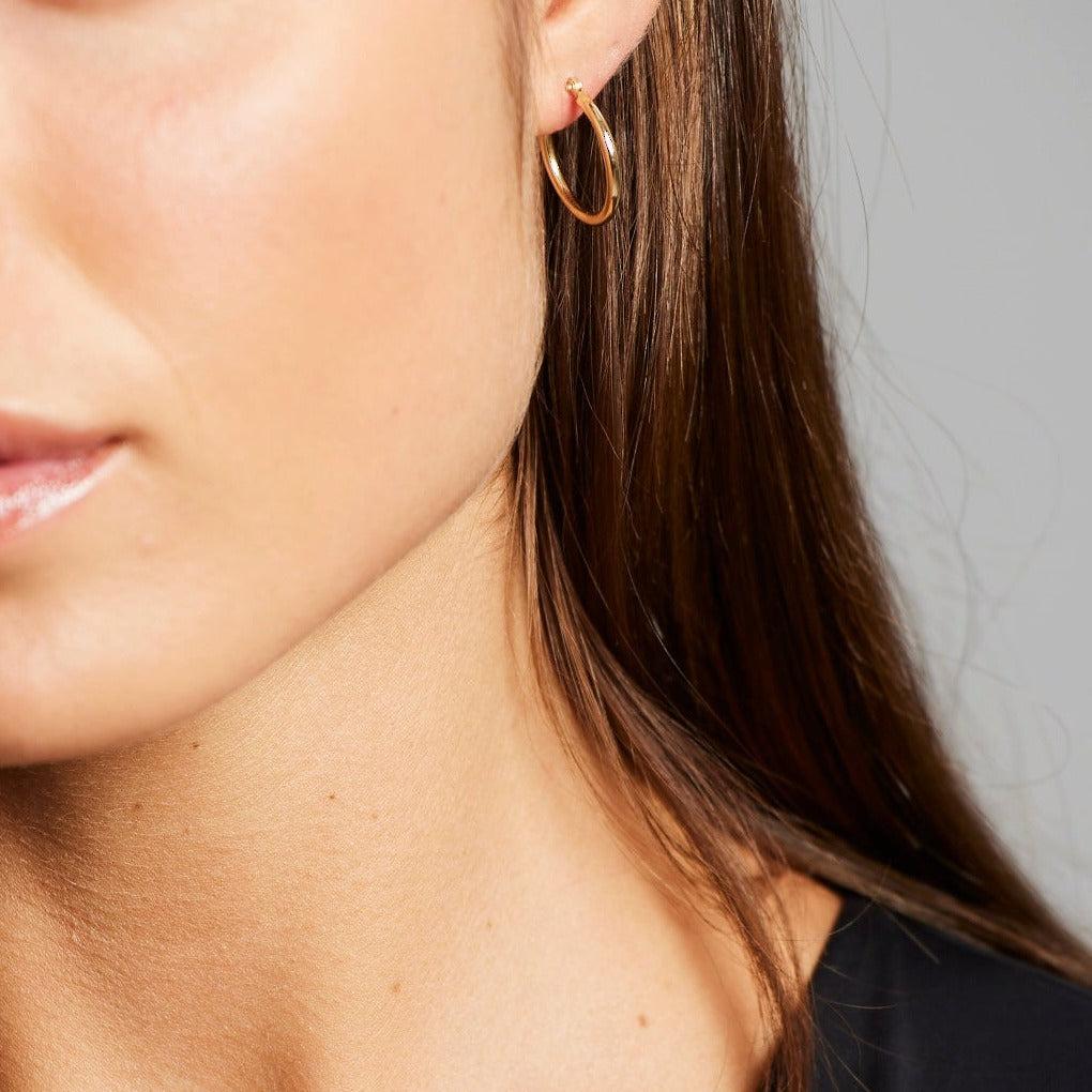 BUNDA 1.6cm 18k yellow gold Hoops For Sale at 1stDibs