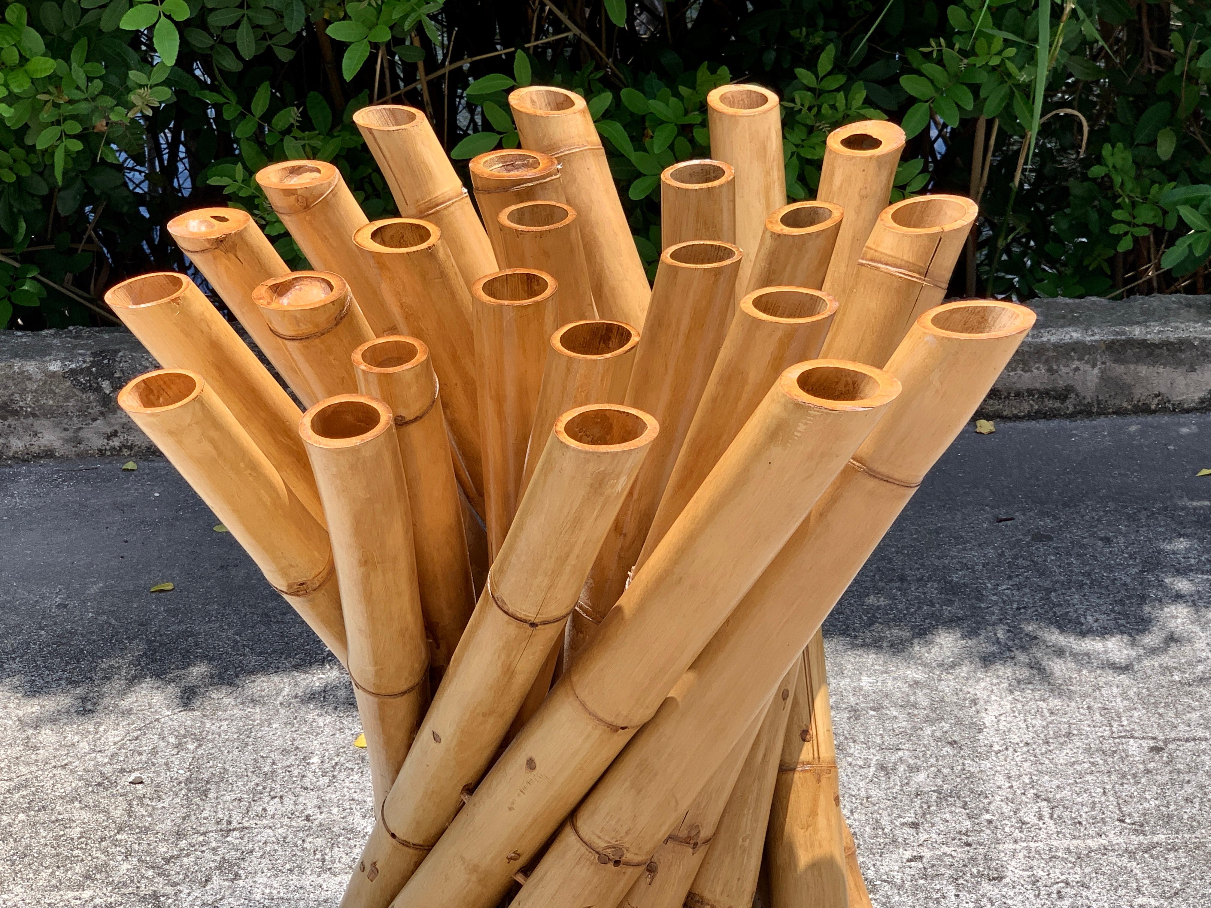 Bundled Bamboo Table Base, in the Style of Antonio Layug at 1stDibs ...