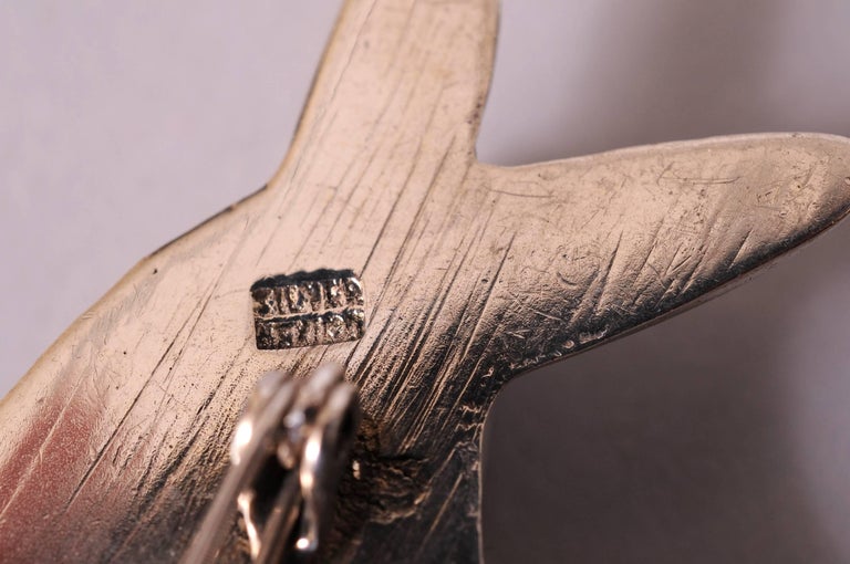 Peter Rabbit Pin in Sterling Silver and Agate For Sale at 1stDibs