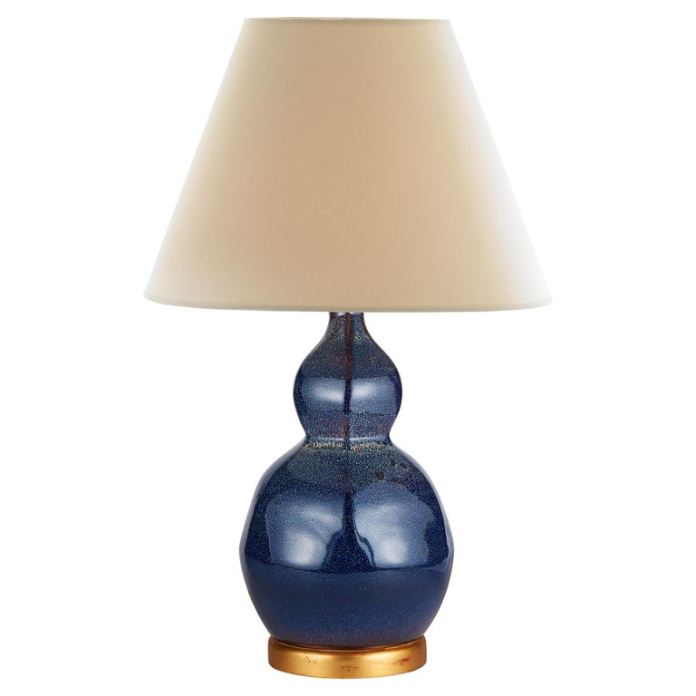 Bunny Williams Home Small Speckled Lamp 'Indigo' For Sale at 1stDibs
