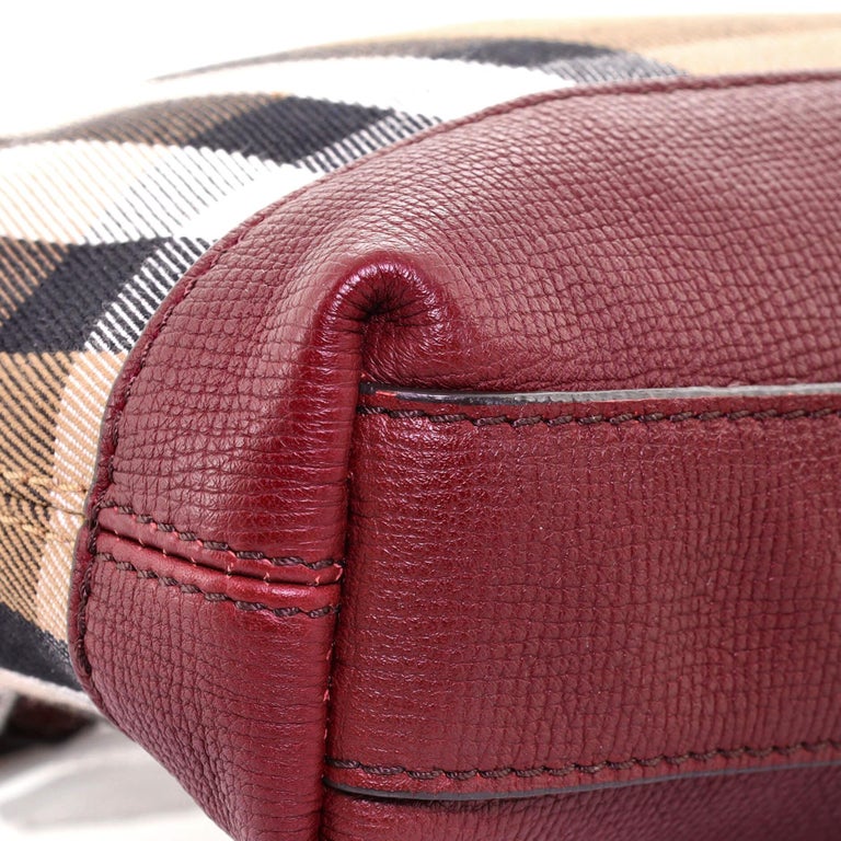 Burberry Abingdon Convertible Clutch House Check Canvas Small For Sale ...