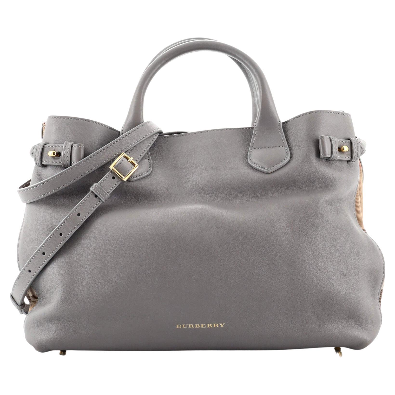 Burberry Reversible Giant Tote House Check Canvas And Leather Medium at ...