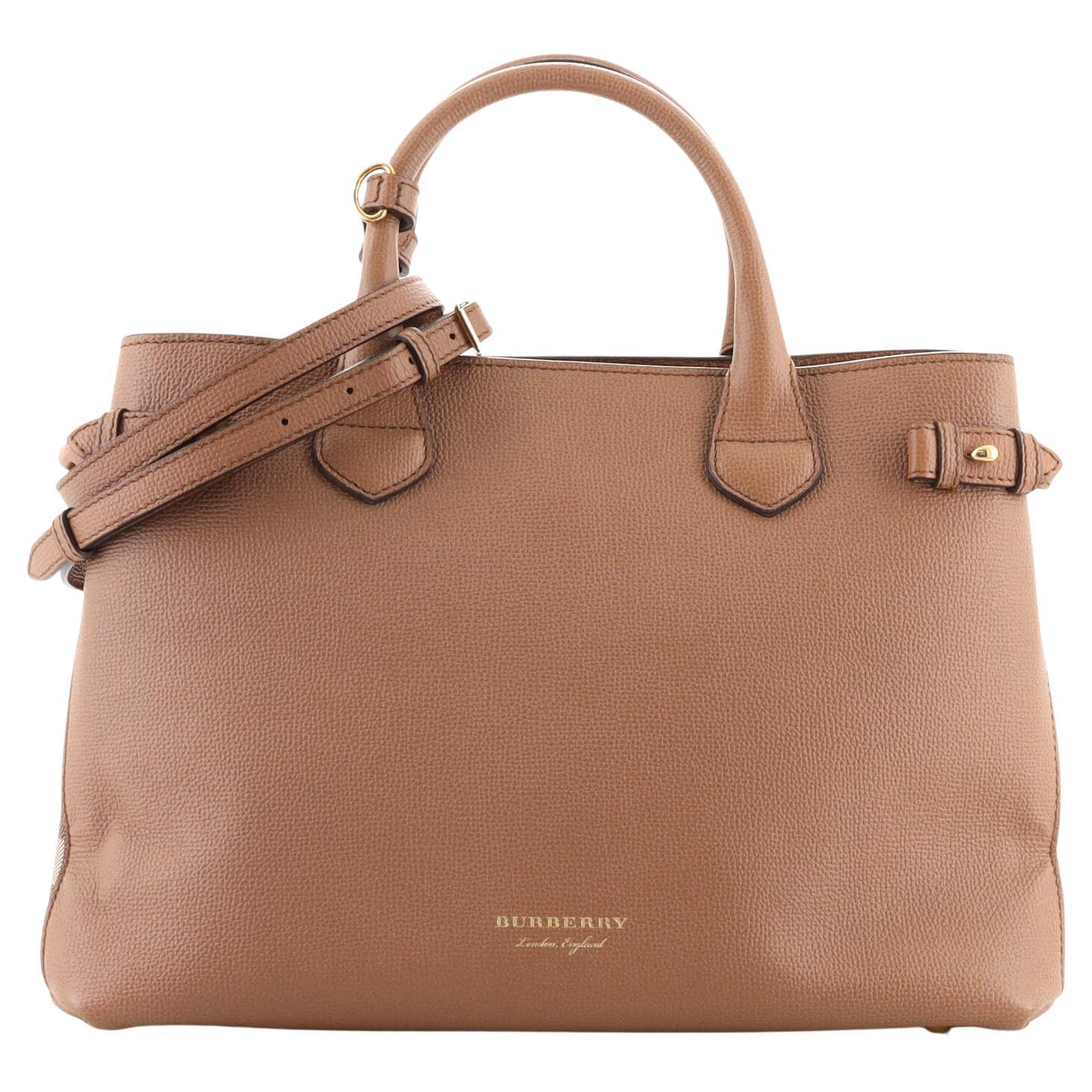 Burberry Reversible Tote Haymarket Coated Canvas and Leather Small at ...
