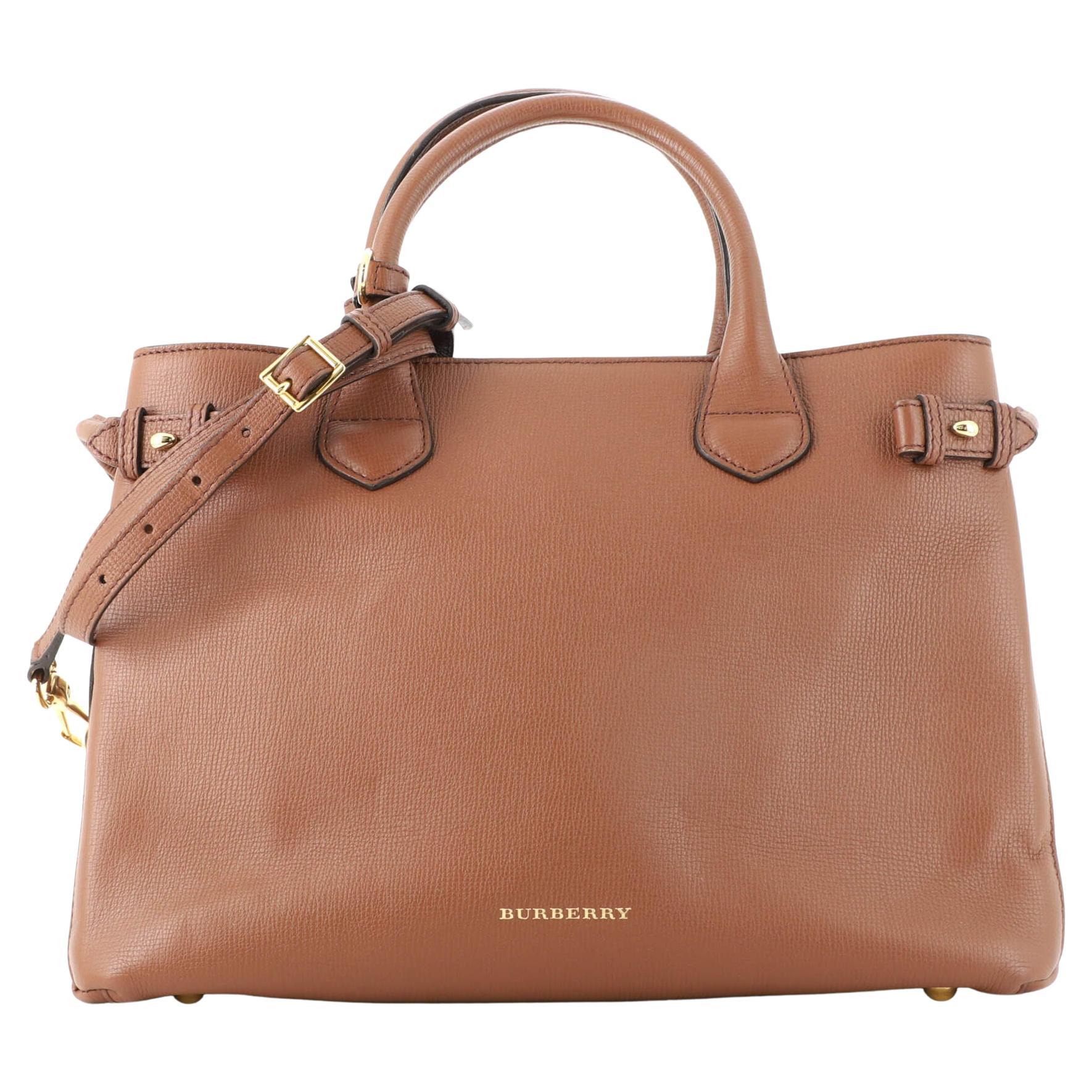 Burberry Crest Grommet Tote Embossed Leather Large at 1stDibs ...