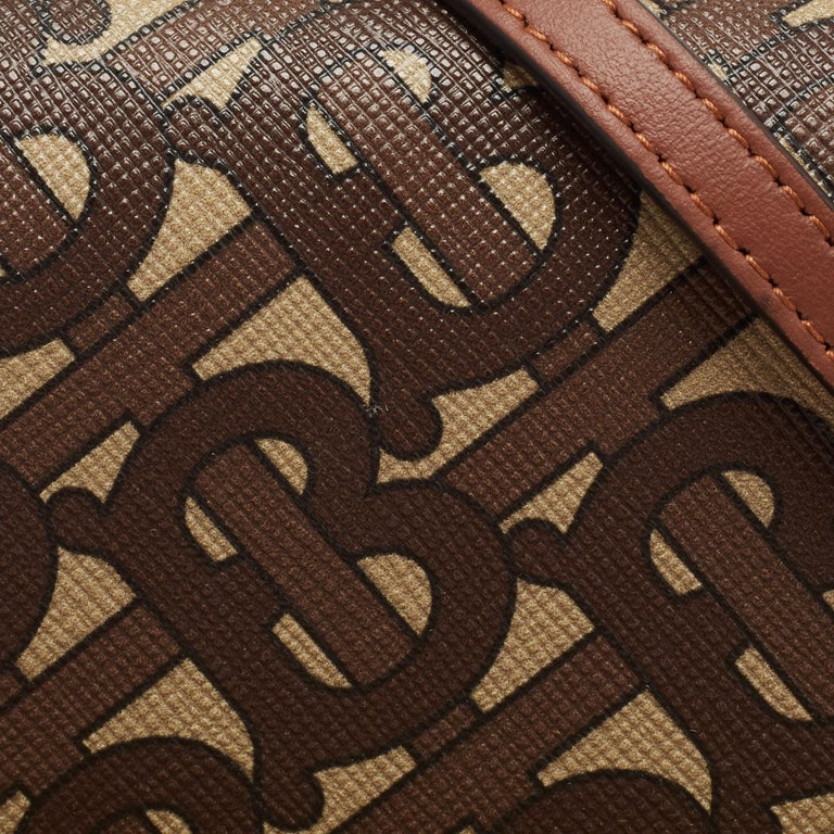 Burberry Beige/Brown TB-Print Coated Canvas Ottis Bridle Wallet on ...