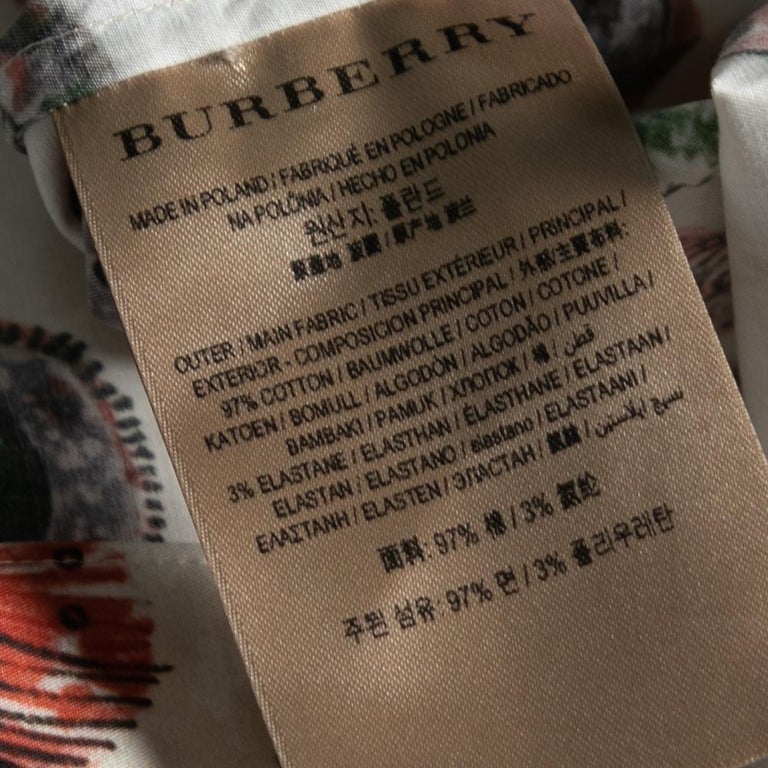 Burberry Beige Monster Mask Print Cotton Ruffle Trimmed Shirt M For ...