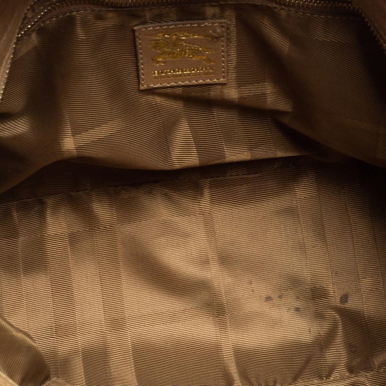 Burberry Beige Quilted Nova Check Canvas and Leather Tote at 1stDibs