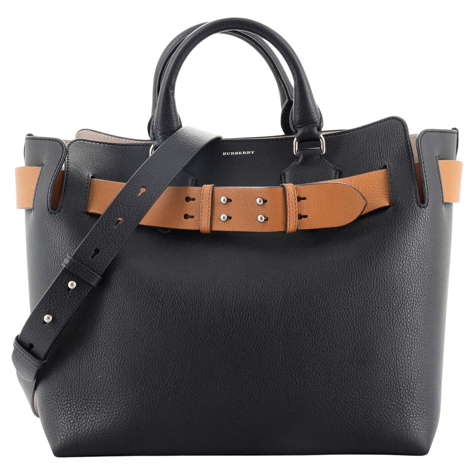 Burberry Black Perforated Leather Medium Tote at 1stDibs