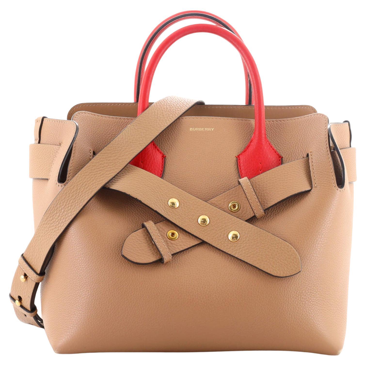 Burberry Belt Tote Leather Medium For Sale at 1stDibs