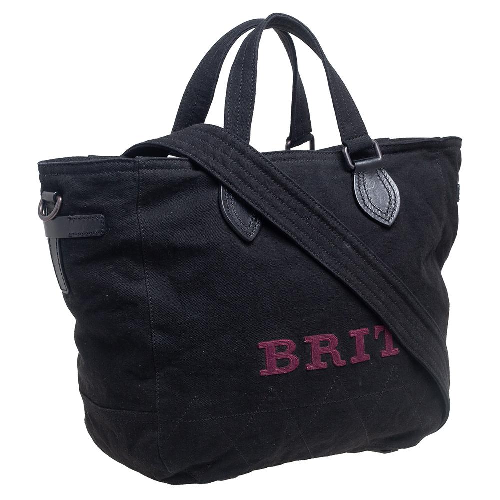 Burberry Black Canvas and Leather Tote at 1stDibs