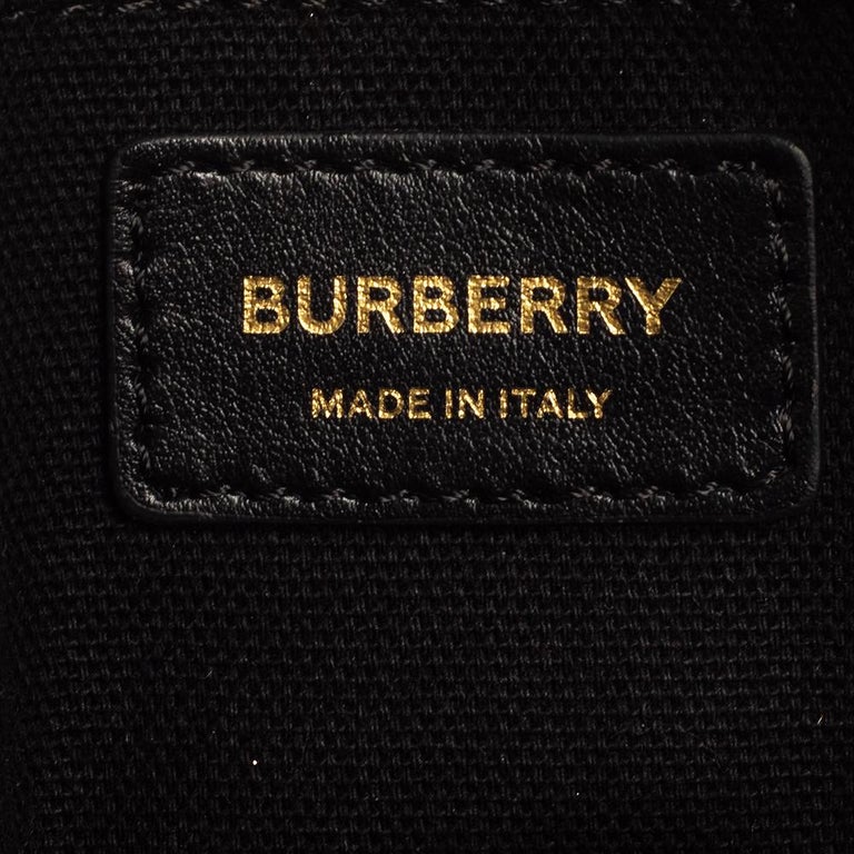 Burberry Black Embossed Monogram Leather Camera Crossbody Bag at 1stDibs