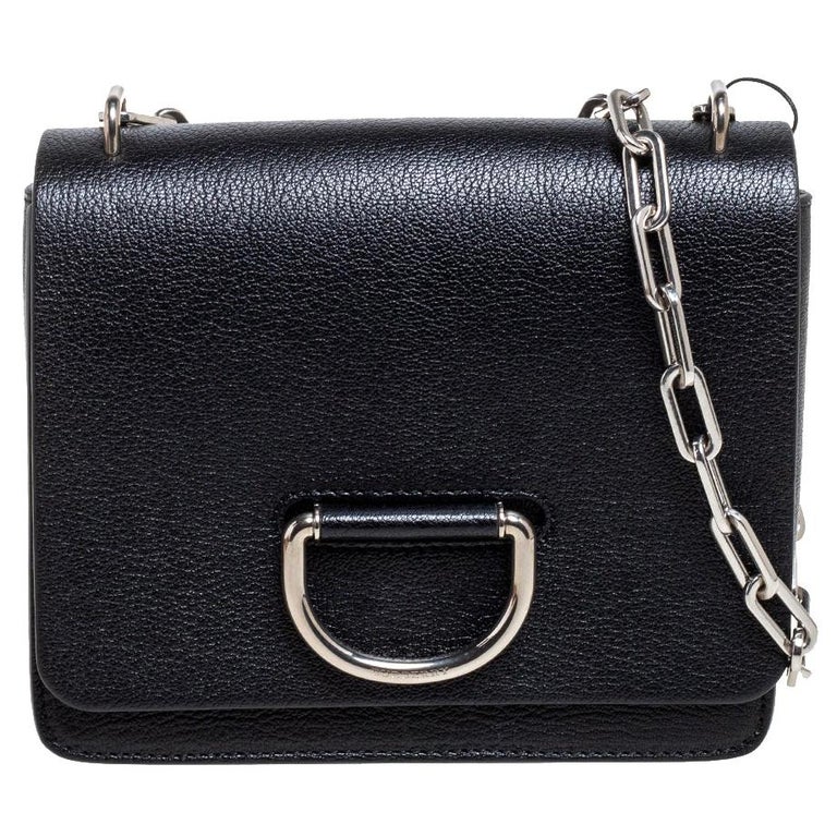 Burberry Black Leather D-Ring Handbag at 1stDibs