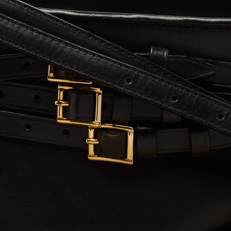 Burberry Black Leather Dutton Crossbody Bag For Sale at 1stDibs