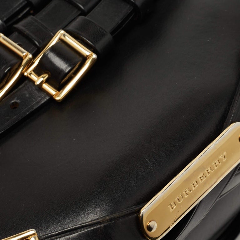 Burberry Black Leather Dutton Crossbody Bag For Sale at 1stDibs