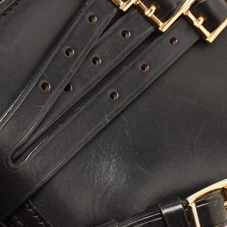 Burberry Black Leather Dutton Crossbody Bag For Sale at 1stDibs