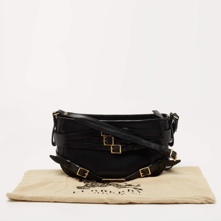 Burberry Black Leather Dutton Crossbody Bag For Sale at 1stDibs