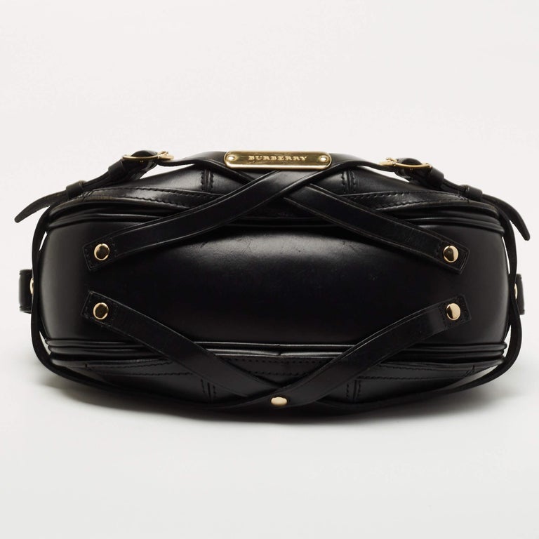 Burberry Black Leather Dutton Crossbody Bag For Sale at 1stDibs