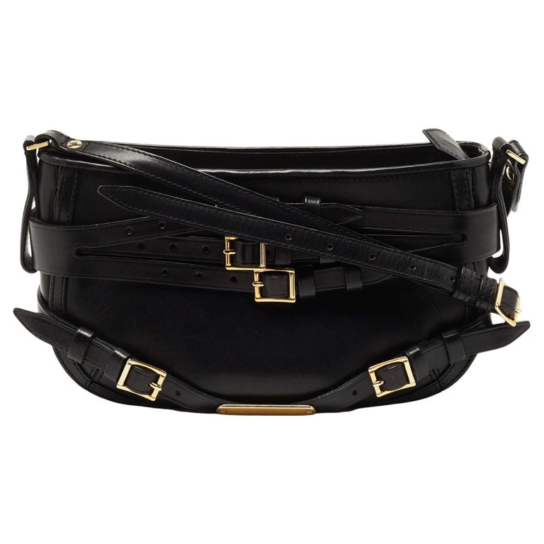 Burberry Black Leather Dutton Crossbody Bag For Sale at 1stDibs