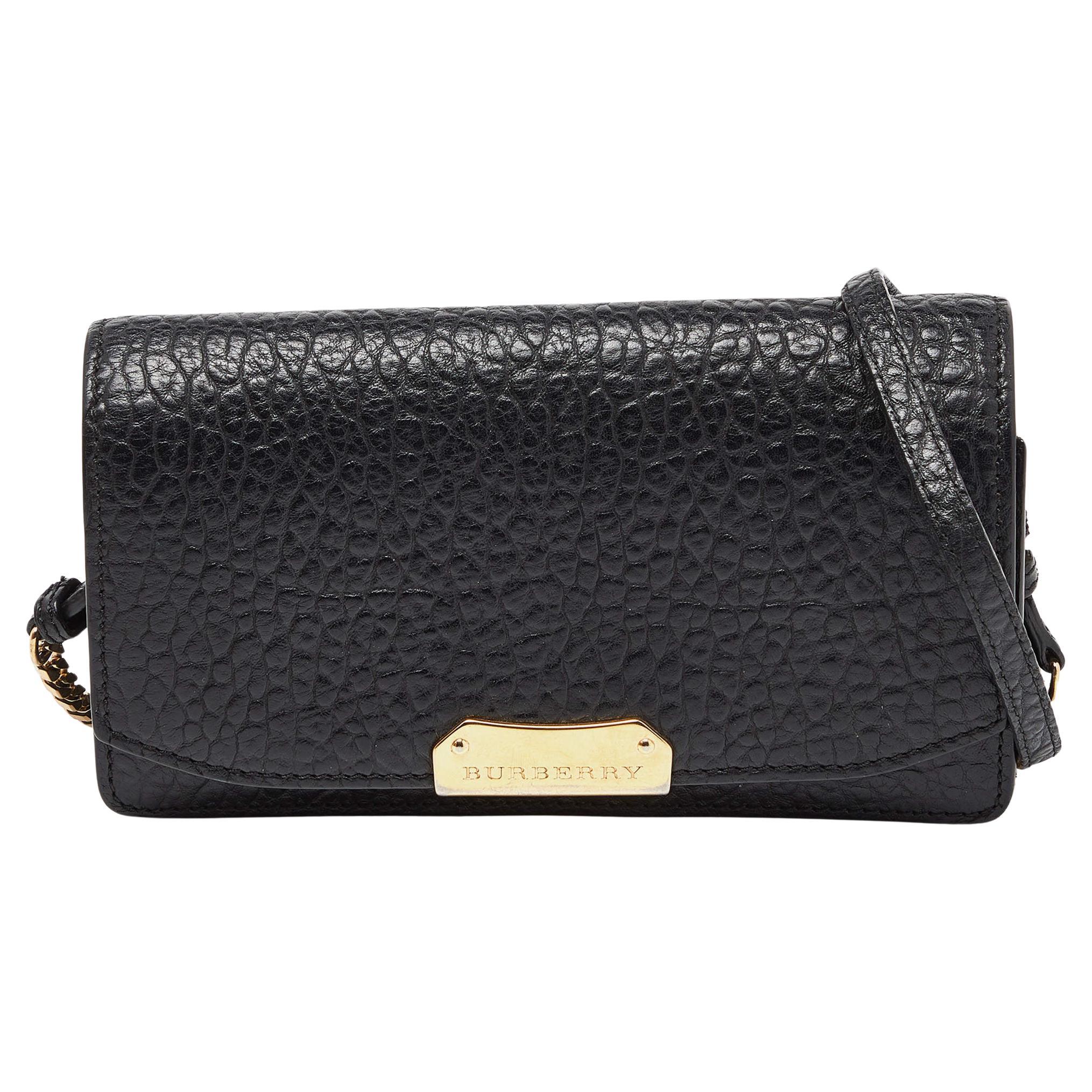 Burberry Black Leather Madison Crossbody Bag For Sale at 1stDibs