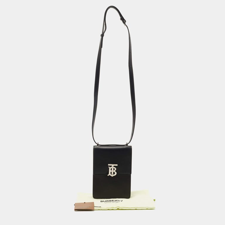 Burberry Black Leather Robin Crossbody Bag For Sale at 1stDibs