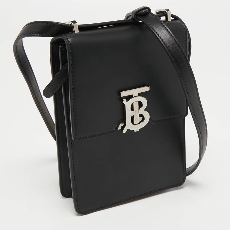 Burberry Black Leather Robin Crossbody Bag For Sale at 1stDibs