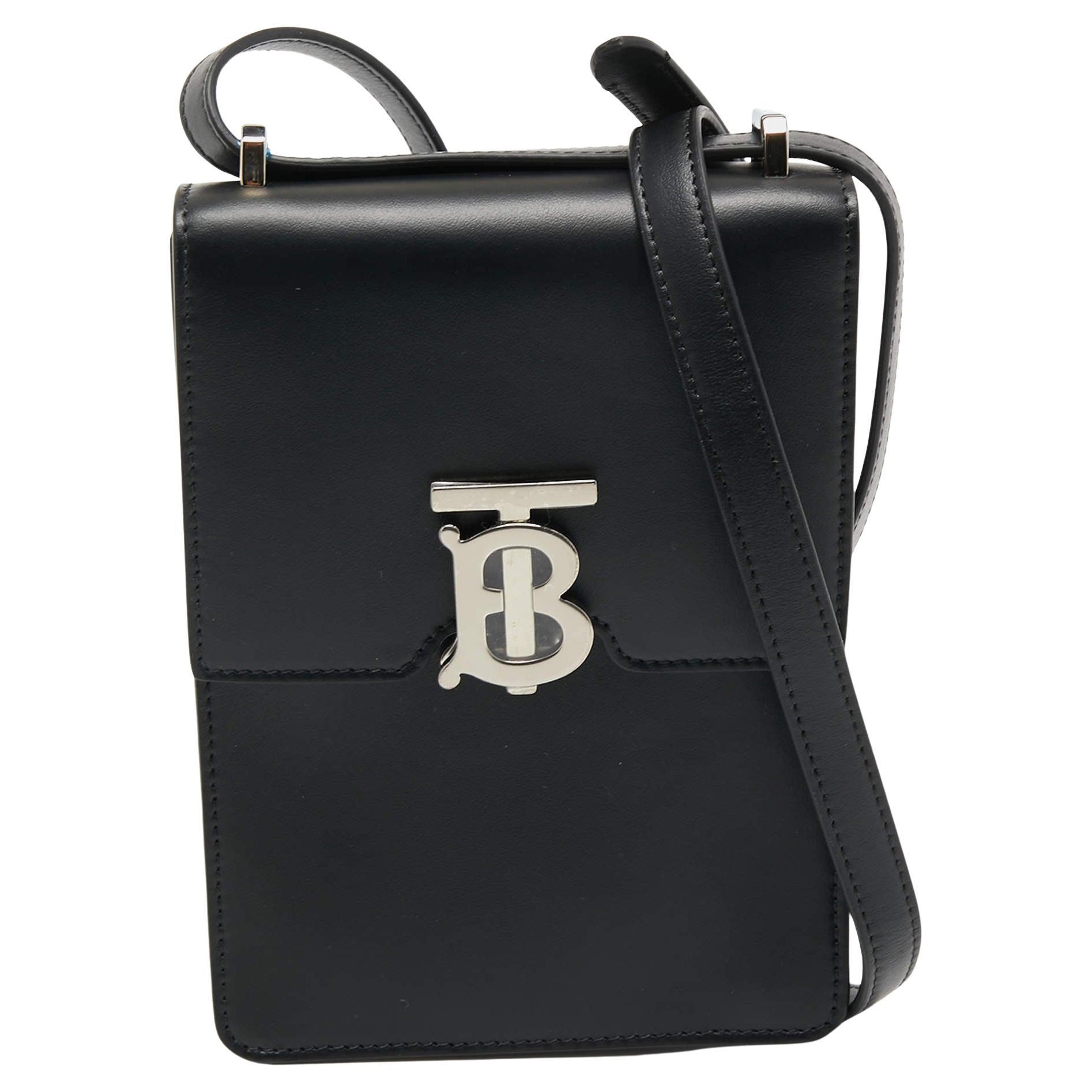 Burberry Black Leather Robin Crossbody Bag For Sale at 1stDibs