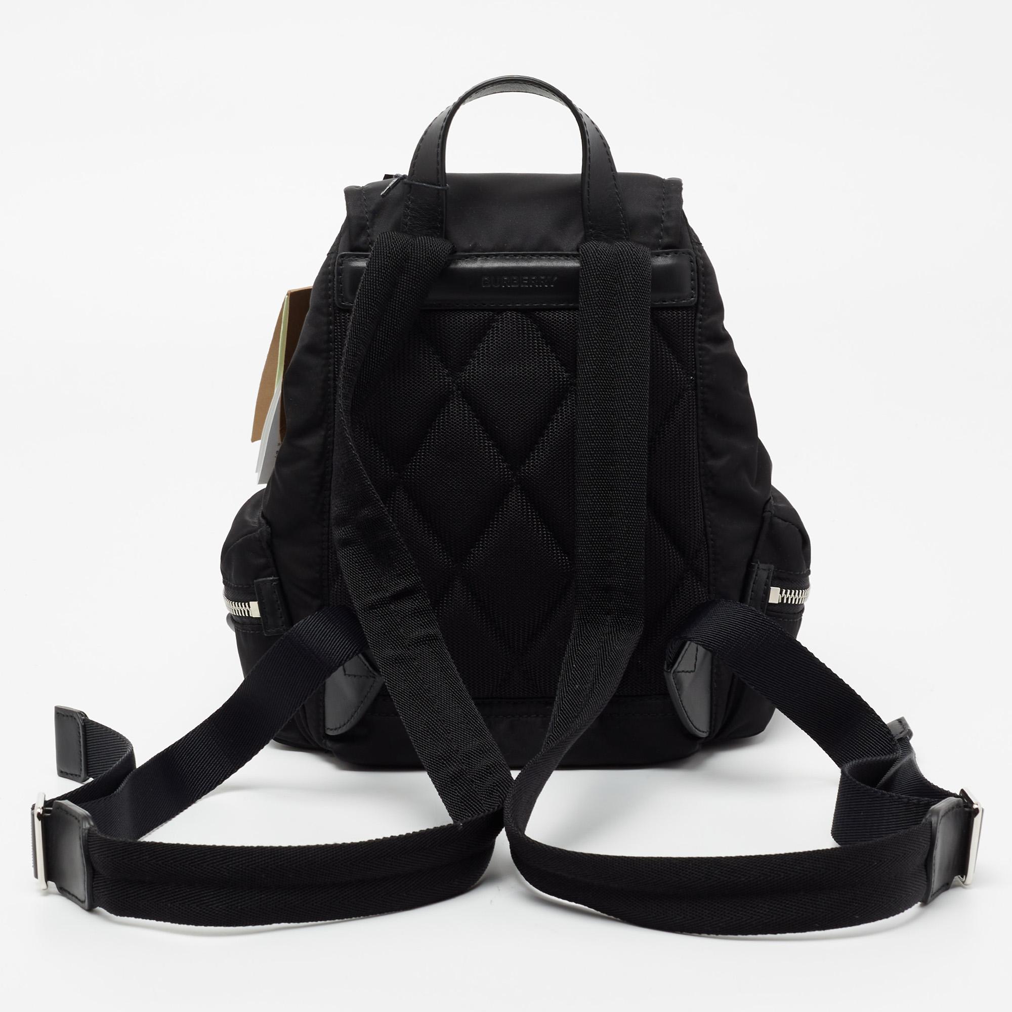 Burberry Black Nylon And Leather Small Rucksack Backpack At 1stdibs Burberry Mini Backpack