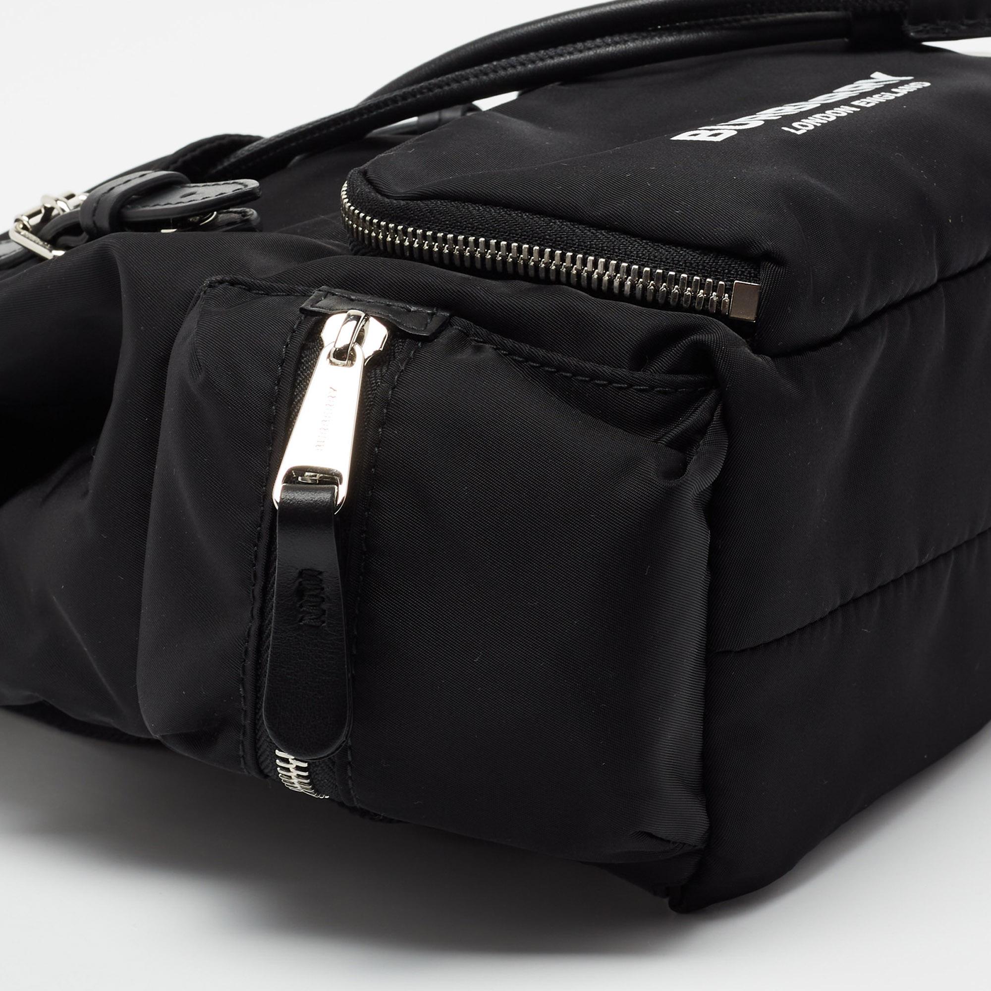 Burberry Black Nylon and Leather Small Rucksack Backpack at 1stDibs ...