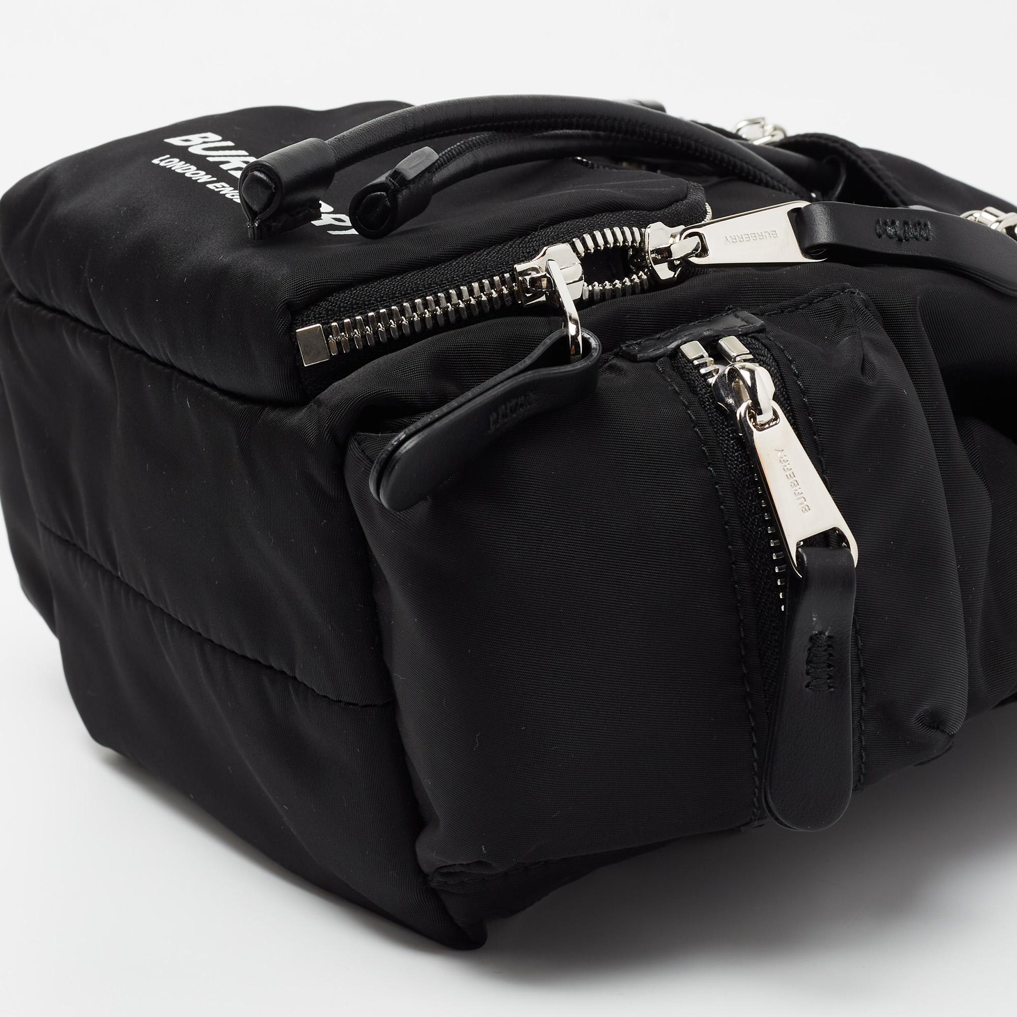 Burberry Black Nylon and Leather Small Rucksack Backpack at 1stDibs ...