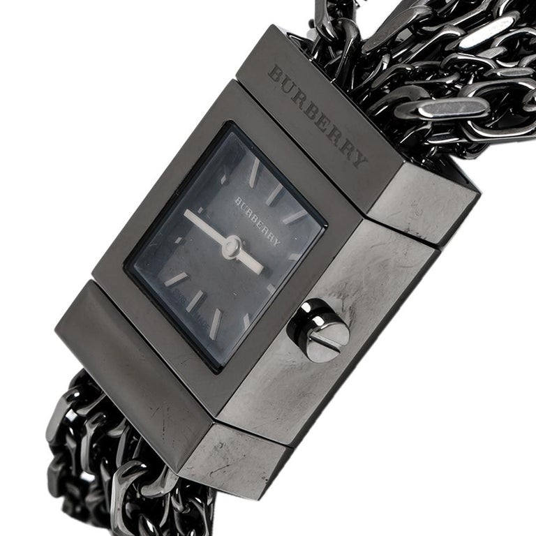 Burberry Black PVD Coated Stainless Steel Chain BU5601 Women's ...