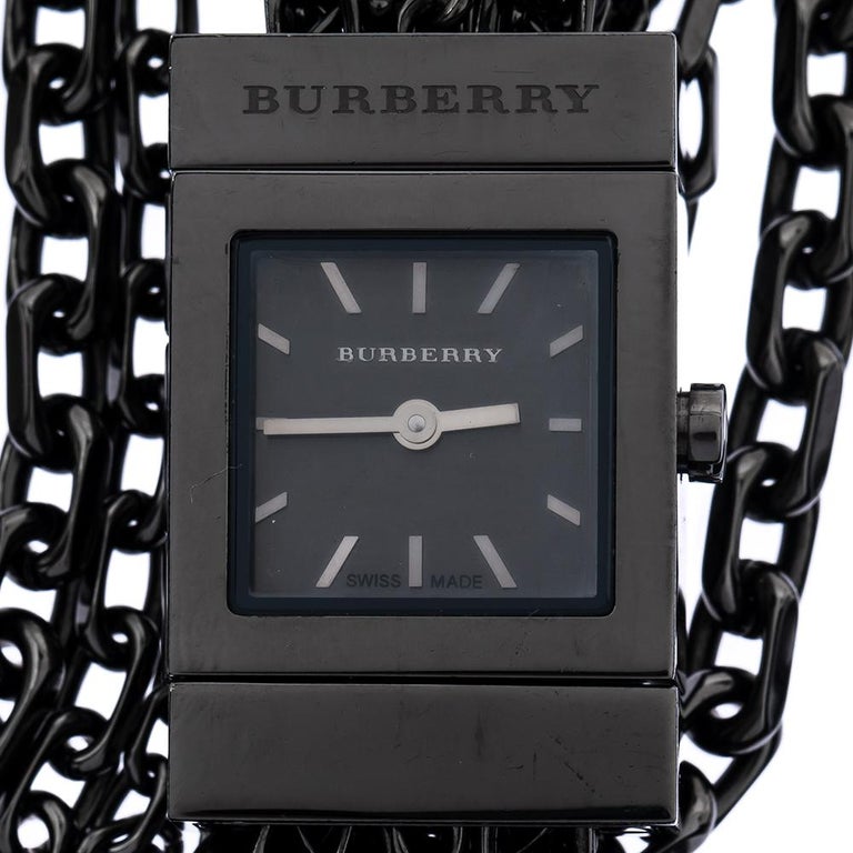 Burberry Black PVD Coated Stainless Steel Chain BU5601 Women's ...